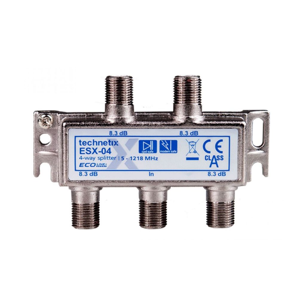 Technetix ESX-04 4-weg splitter 1.2 GHz - Webshop Hertzinger